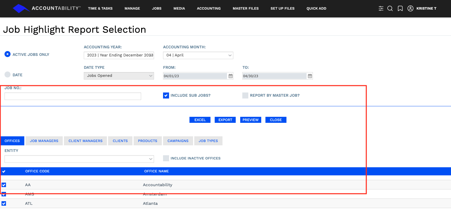Job Status Reporting